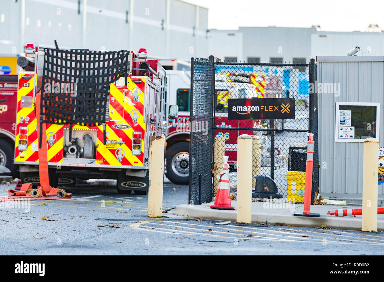 Baltimore, Maryland, USA. 3rd Nov, 2018. Extensive damage can be seen ...