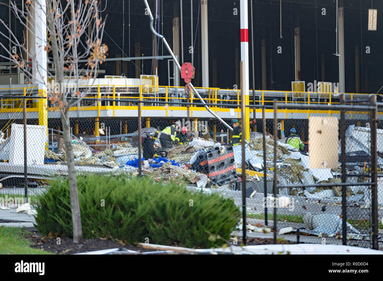 Baltimore, Maryland, USA. 3rd Nov, 2018. Extensive damage can be seen ...