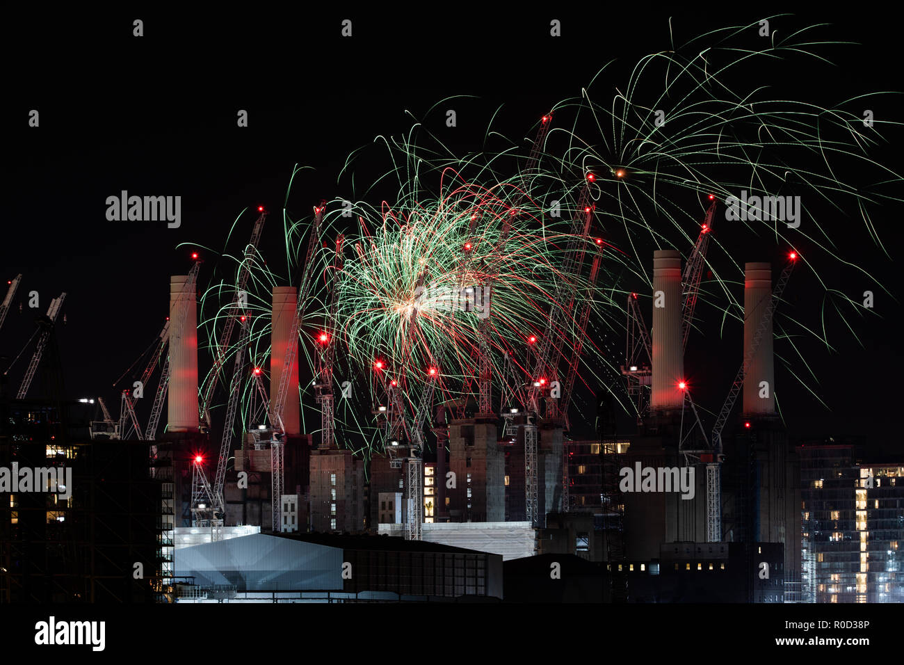 Battersea Power Station Fireworks High Resolution Stock Photography and ...