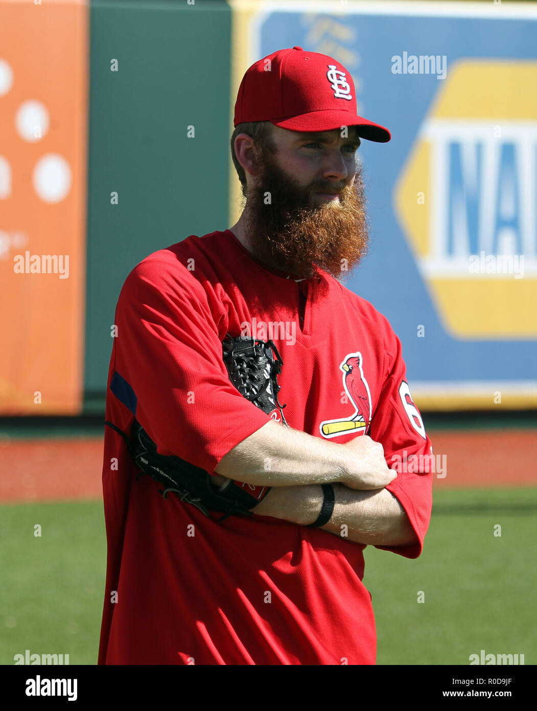 November 3, 2018 - St. Louis Cardinals John Brebbia during a warm up ...