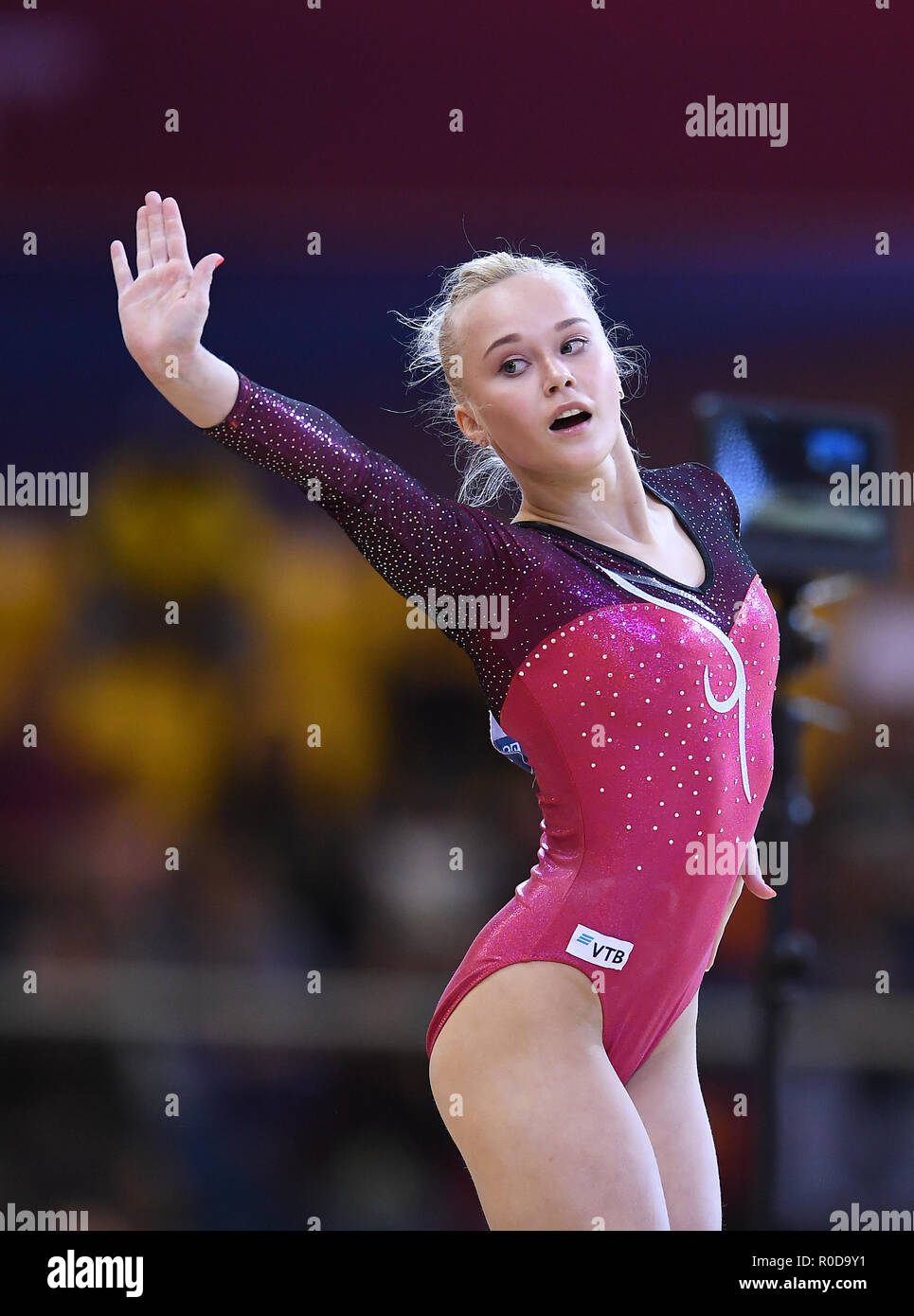 Doha, Katar. 03rd Nov, 2018. Angelina Melnikova (Russia) at the ground ...