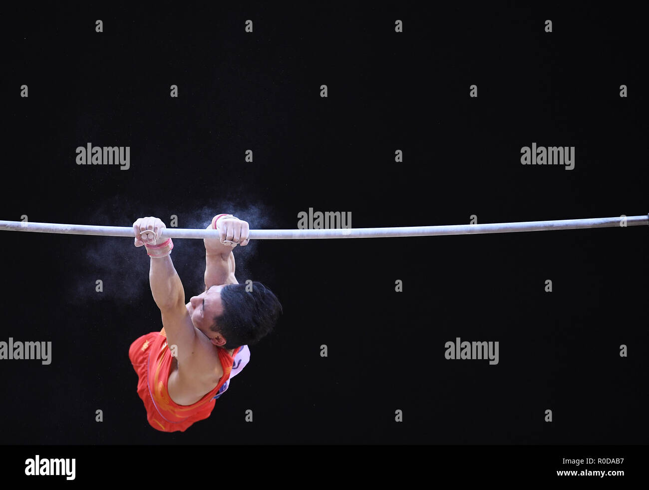Deng Shudi (CHN) on the horizontal bar. GES / Gymnastics / Gymnastics ...