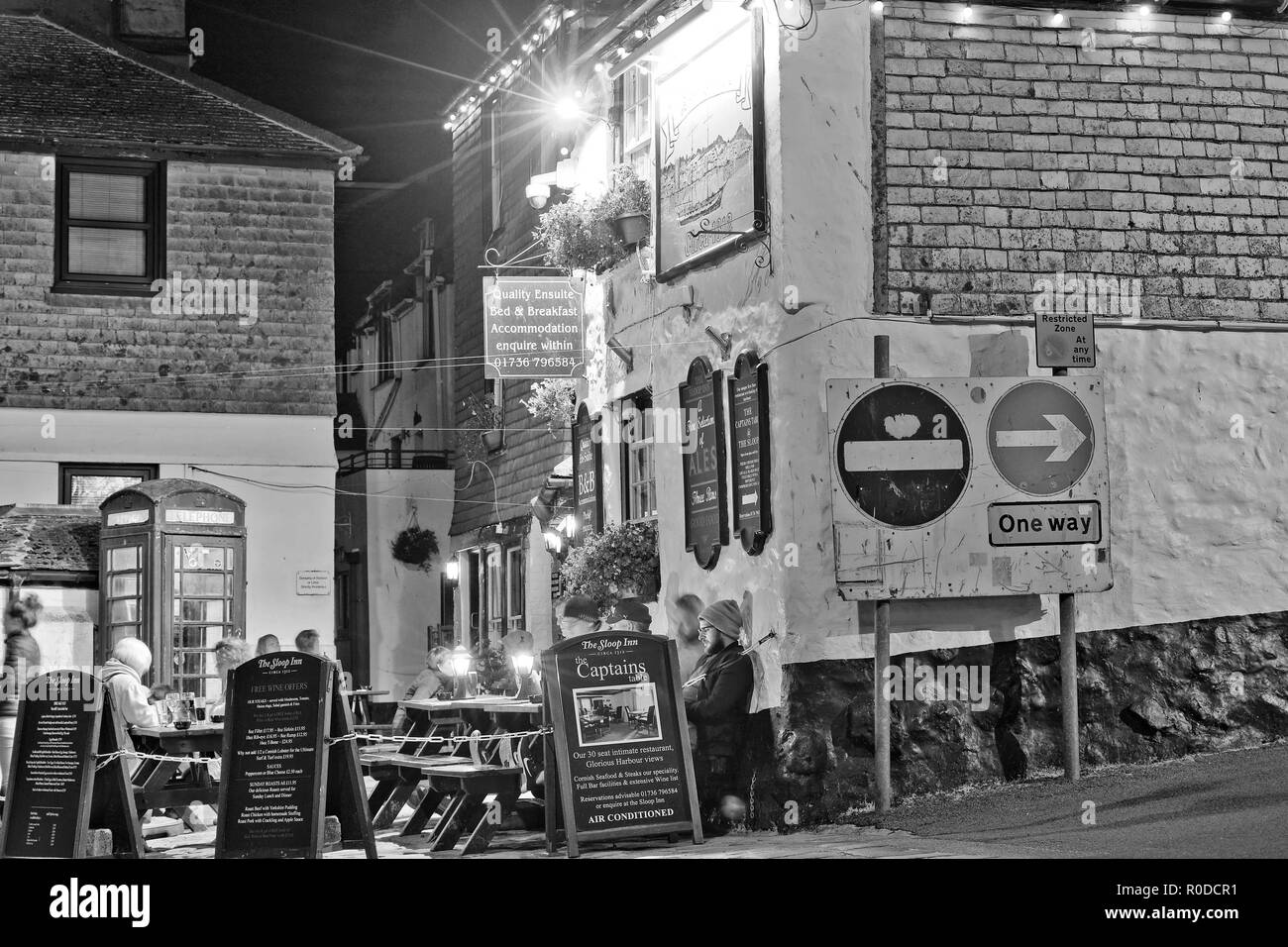 Night time seaside resort Black and White Stock Photos & Images - Alamy