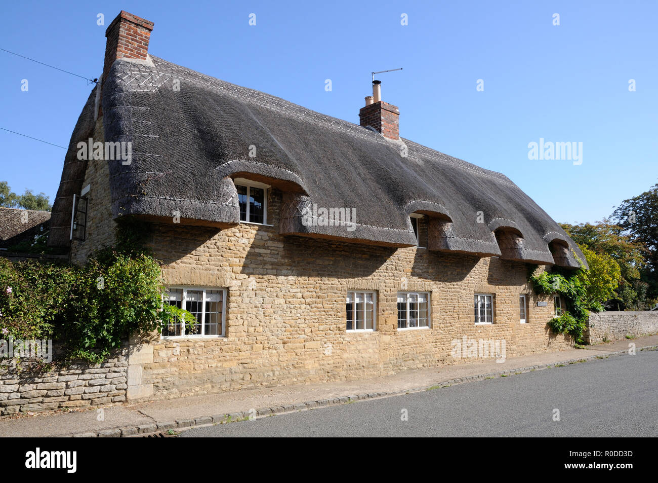 The Thatched Cottage, Fotheringhay, Northamptonshire, is a stone ...