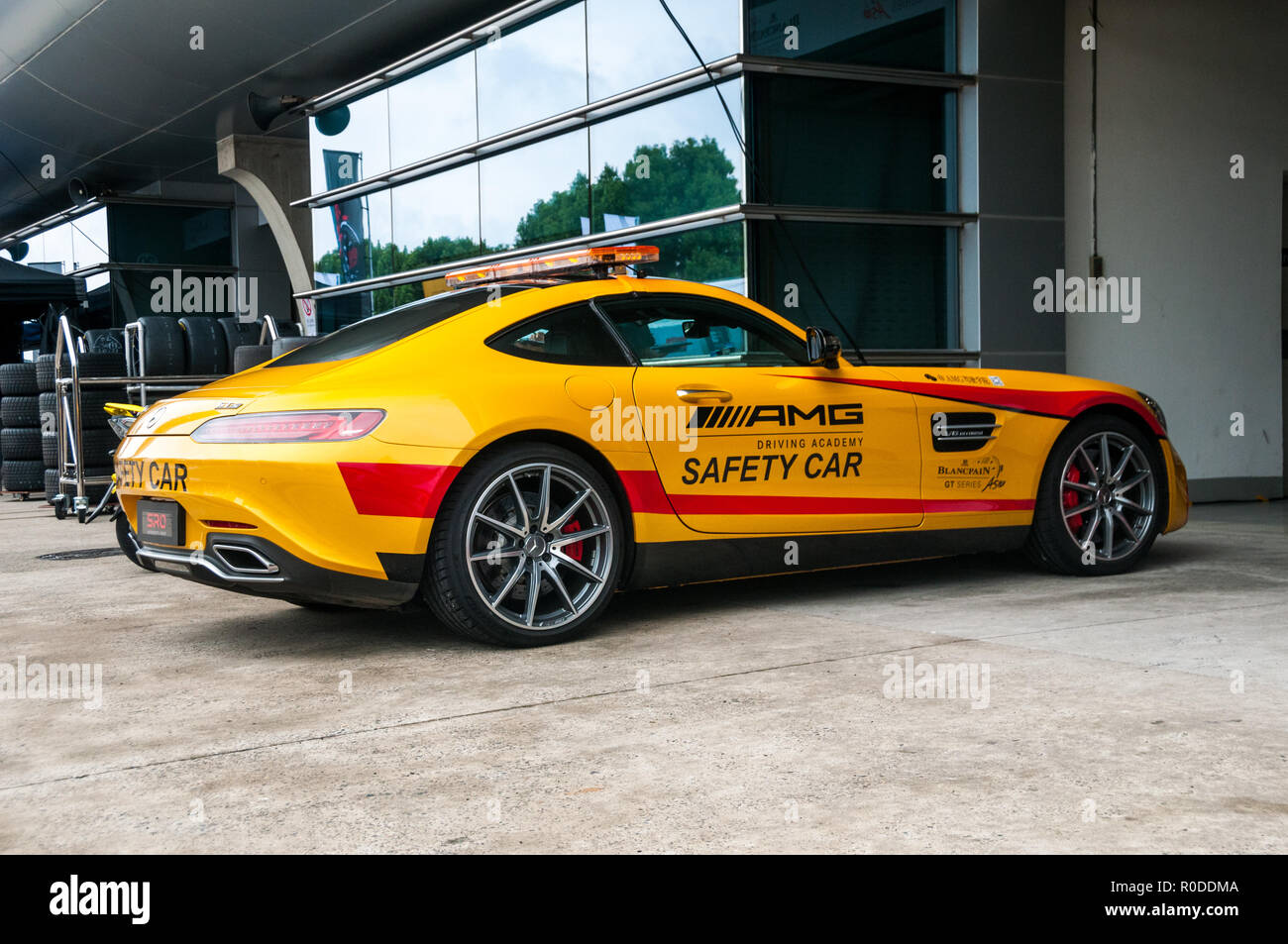 An AMG Mercedes-Benz SLS safety car for the Blancpain GT series seen in ...