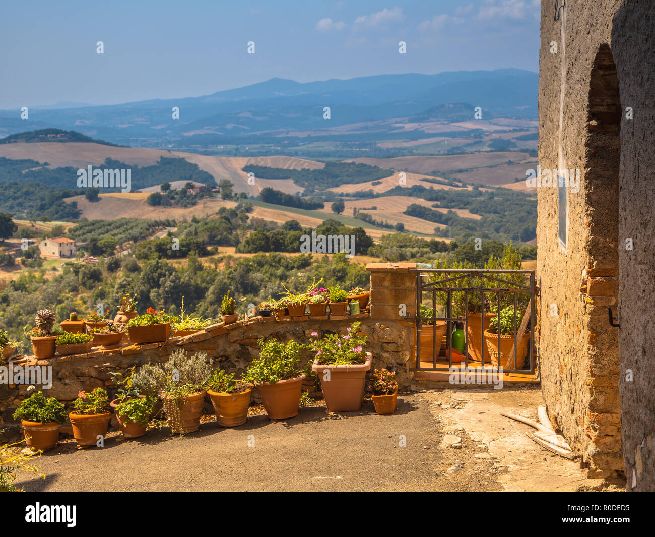 Typical Tuscan View and Balcony Gardening Stock Photo - Alamy