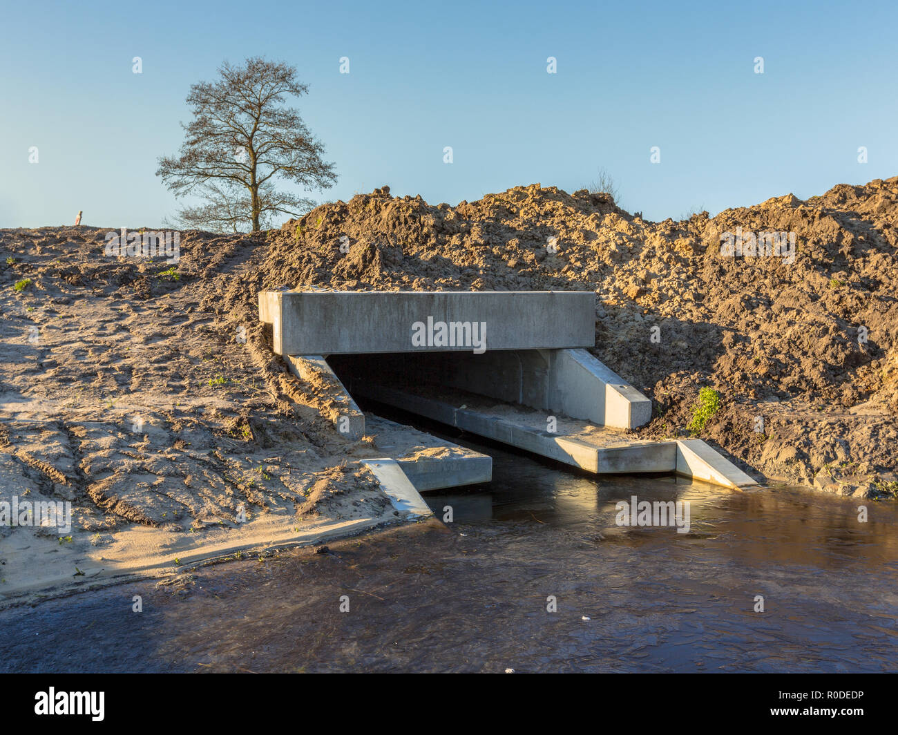 Newly constructed Eco Friendly Culvert with walking strip for animals ...