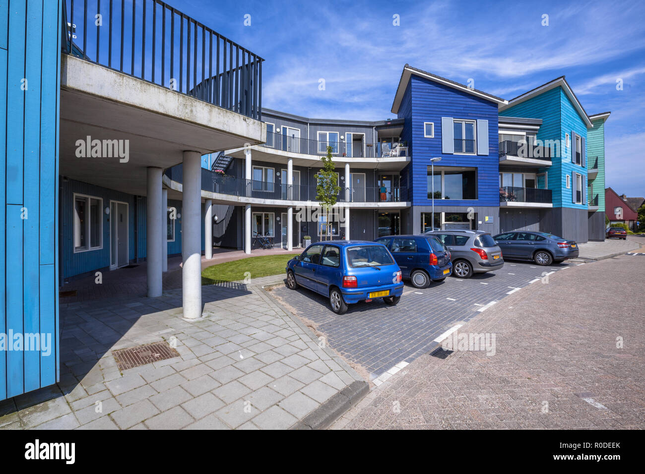 Nursing home in a modern street. Contemporary architecture can be ...