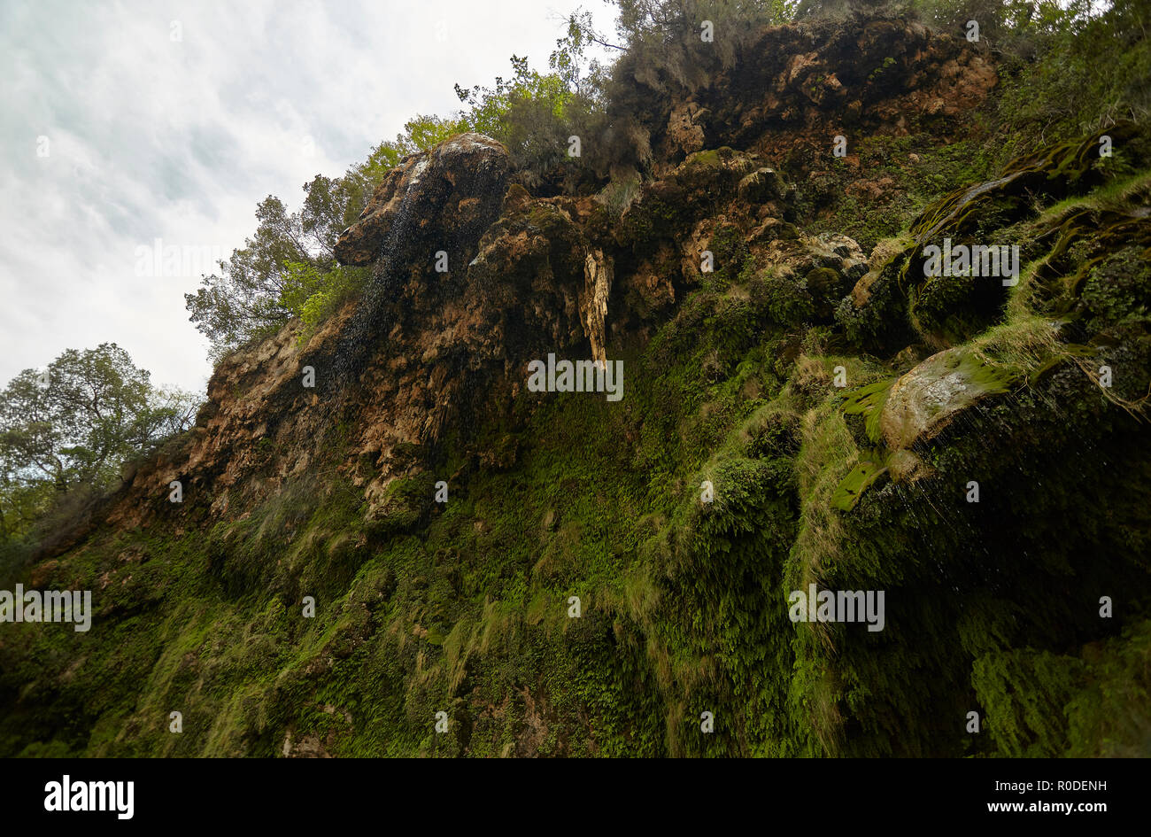 View from the bottom of the natural dripstone of Sa Stiddiosa: a rocky ...
