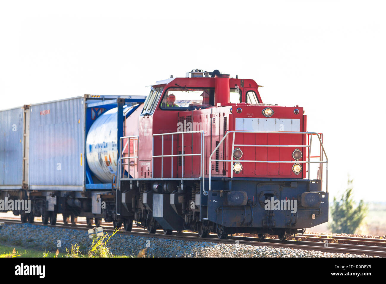 Freight train conductor hi-res stock photography and images - Alamy