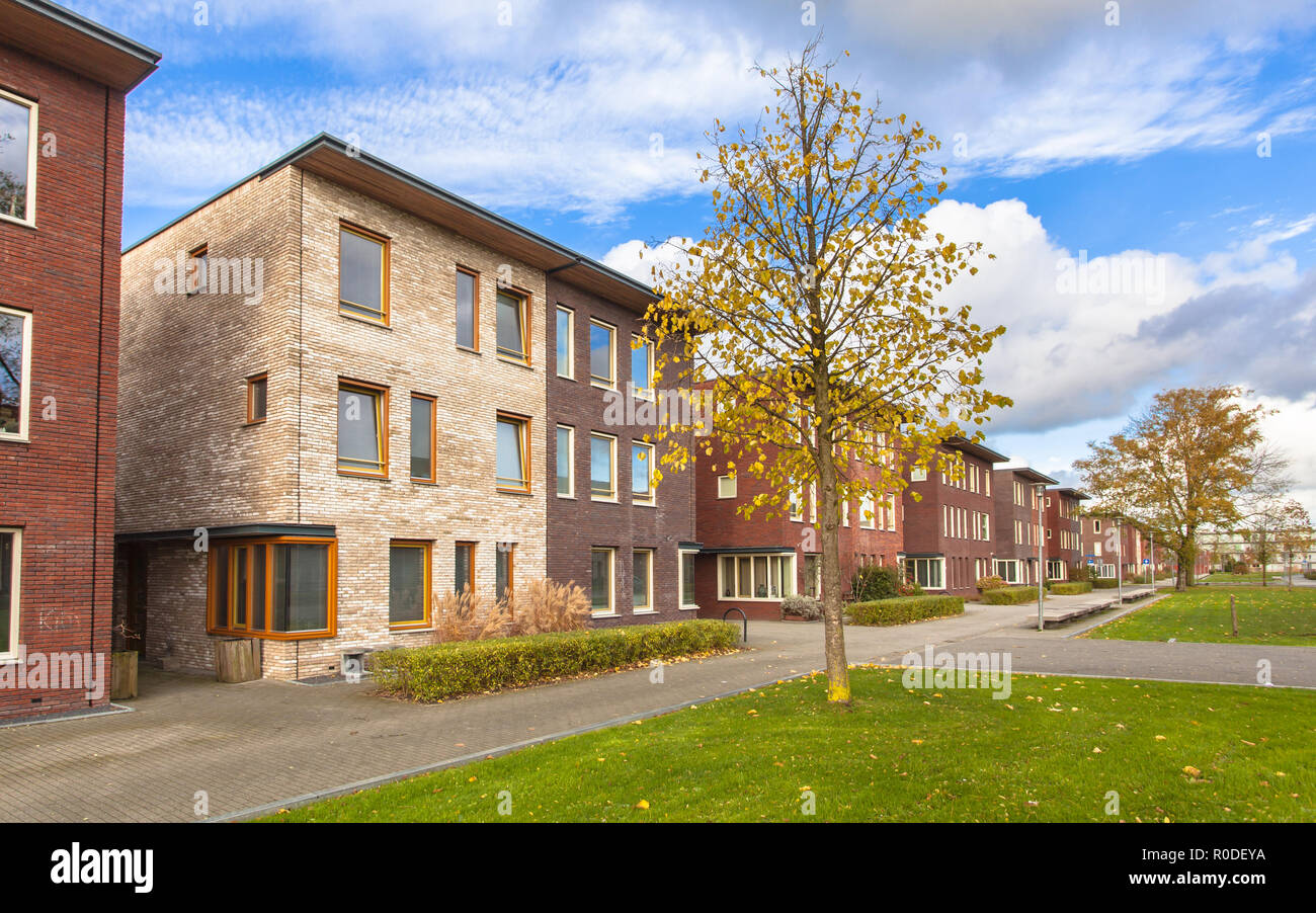 Large Contemporary Terraced Houses in Europe Stock Photo - Alamy