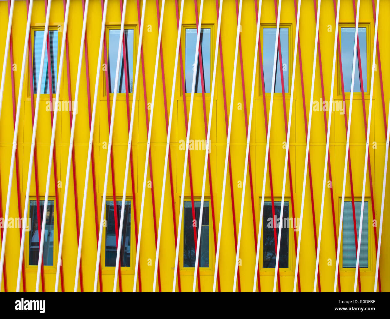 Abstract modern facade with diagonal patterns Stock Photo - Alamy