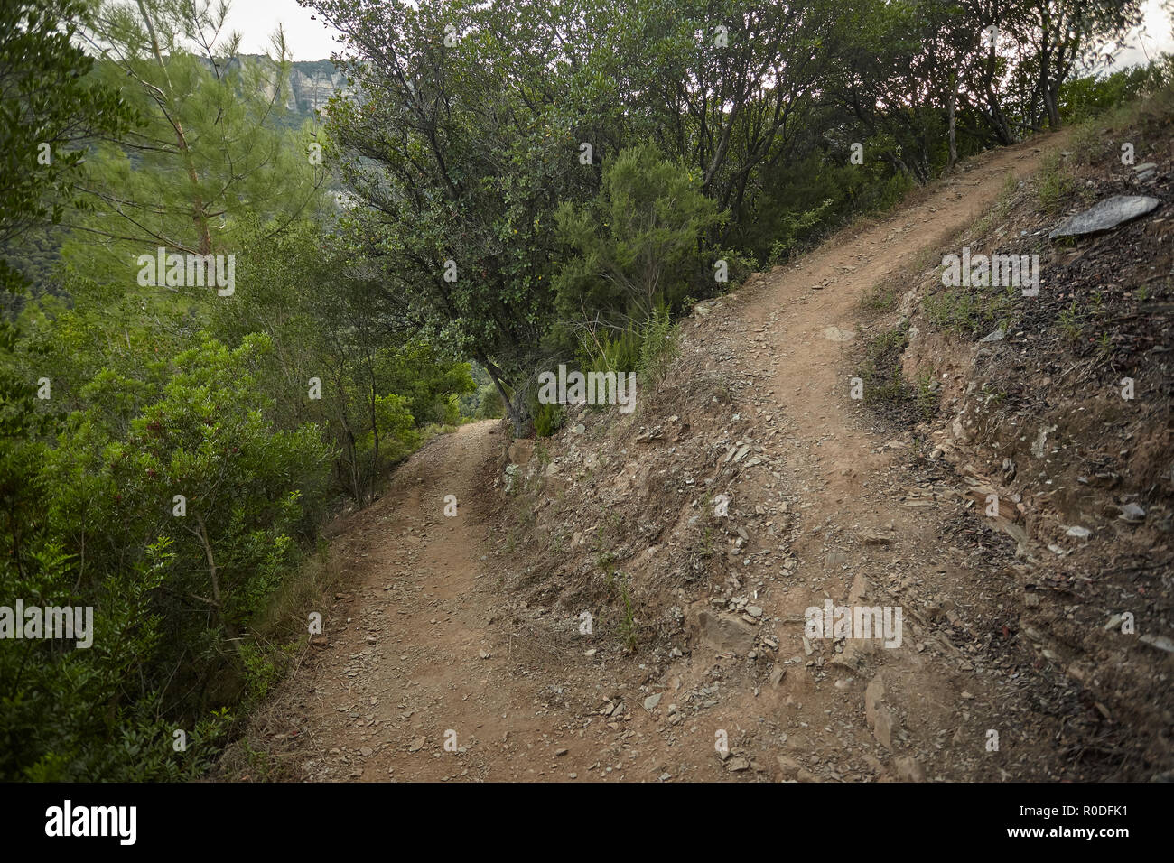 Small mountain path that allows climbers to overcome the difference in ...
