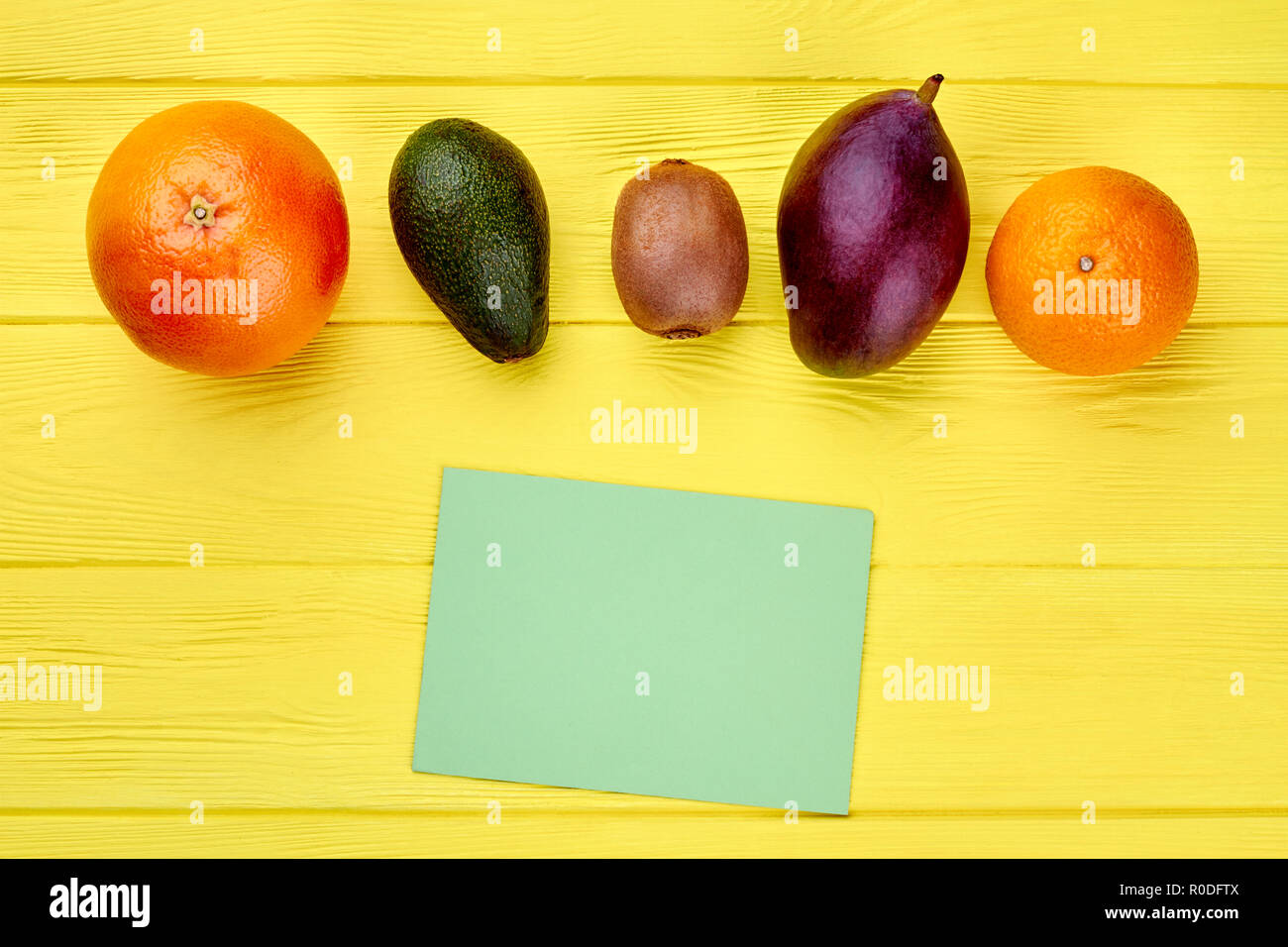 Tropical fruits blank paper hi-res stock photography and images - Alamy