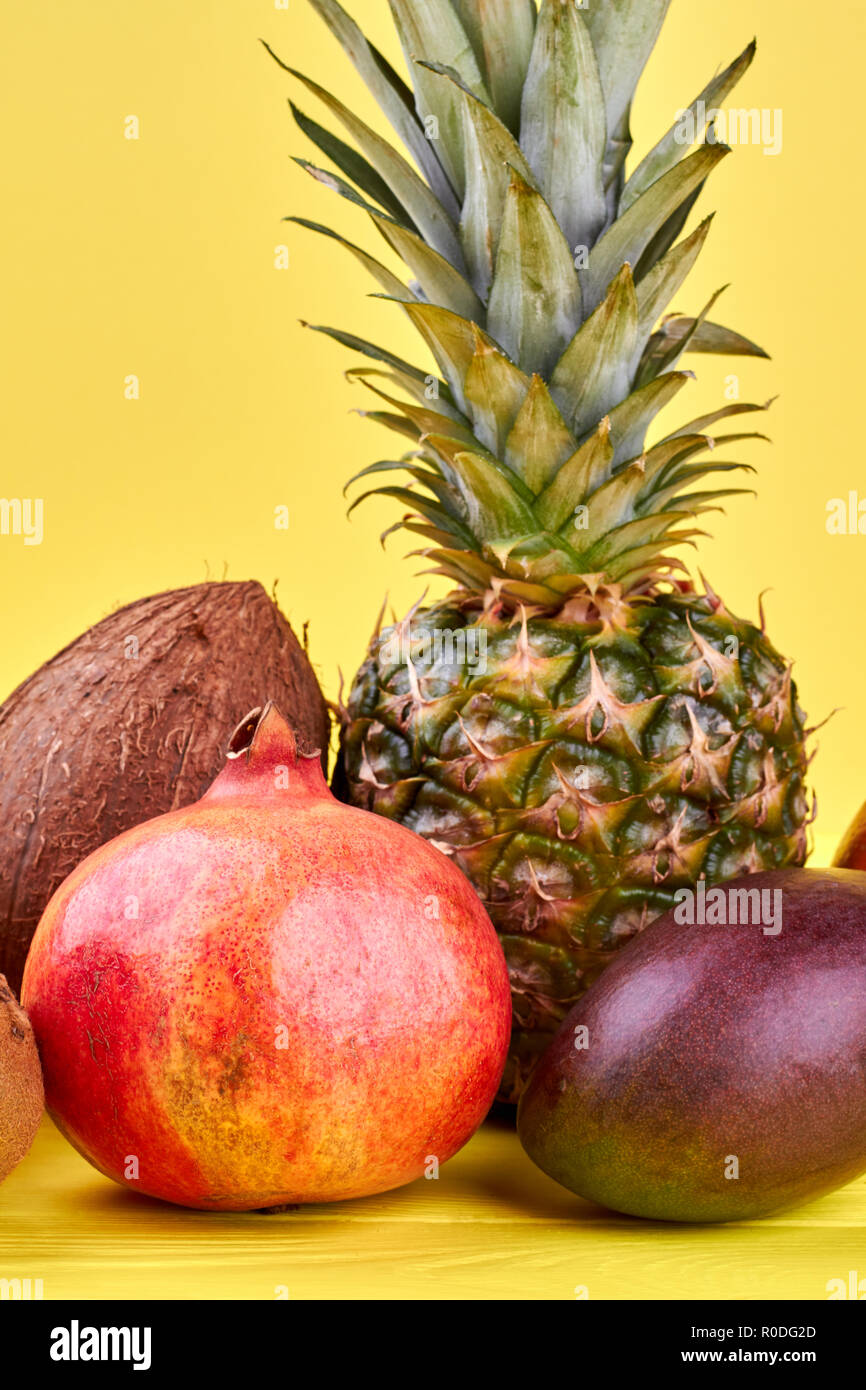 Set of fresh tropical fruits Stock Photo - Alamy
