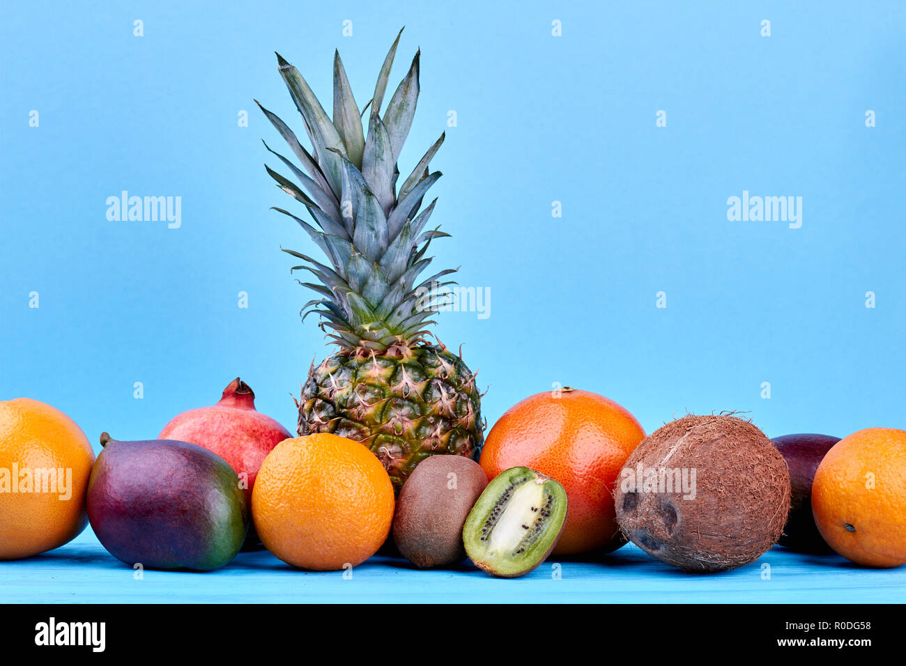 Set of different tropical fruits Stock Photo - Alamy