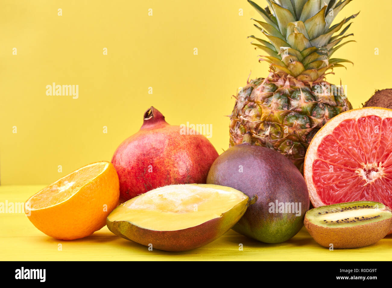 Assortment of fresh tropical fruits Stock Photo - Alamy