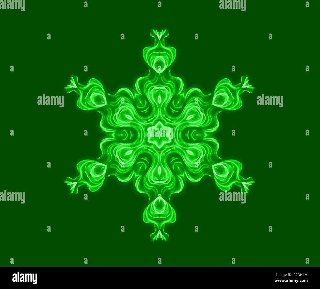 Lime Green Snowflake Clipart