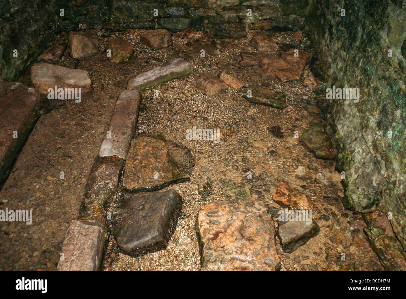 Picture of the inside of an old spring house i came across while hiking ...