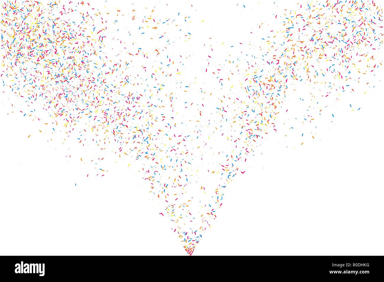 Colorful explosion of confetti. Grainy abstract multicolored texture ...