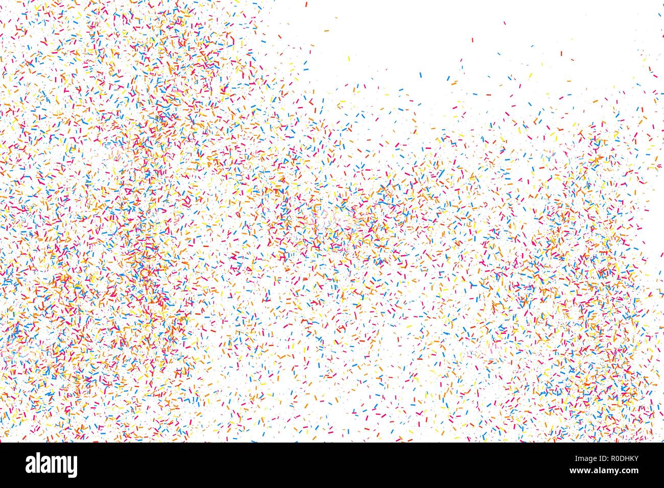Colorful explosion of confetti. Grainy abstract multicolored texture ...