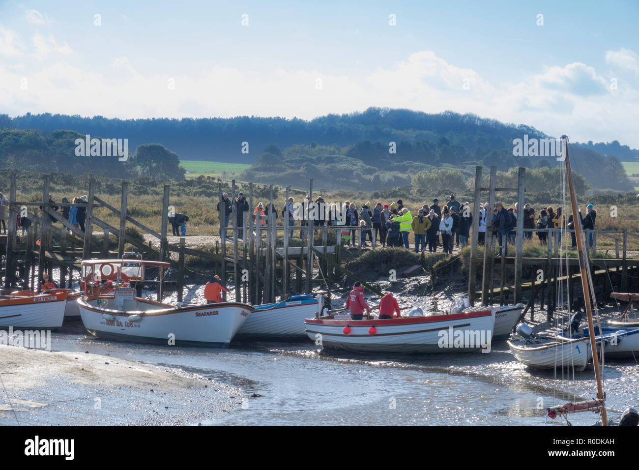 Morston Quay within the Blakeney National Nature reserve. Seal Trips ...