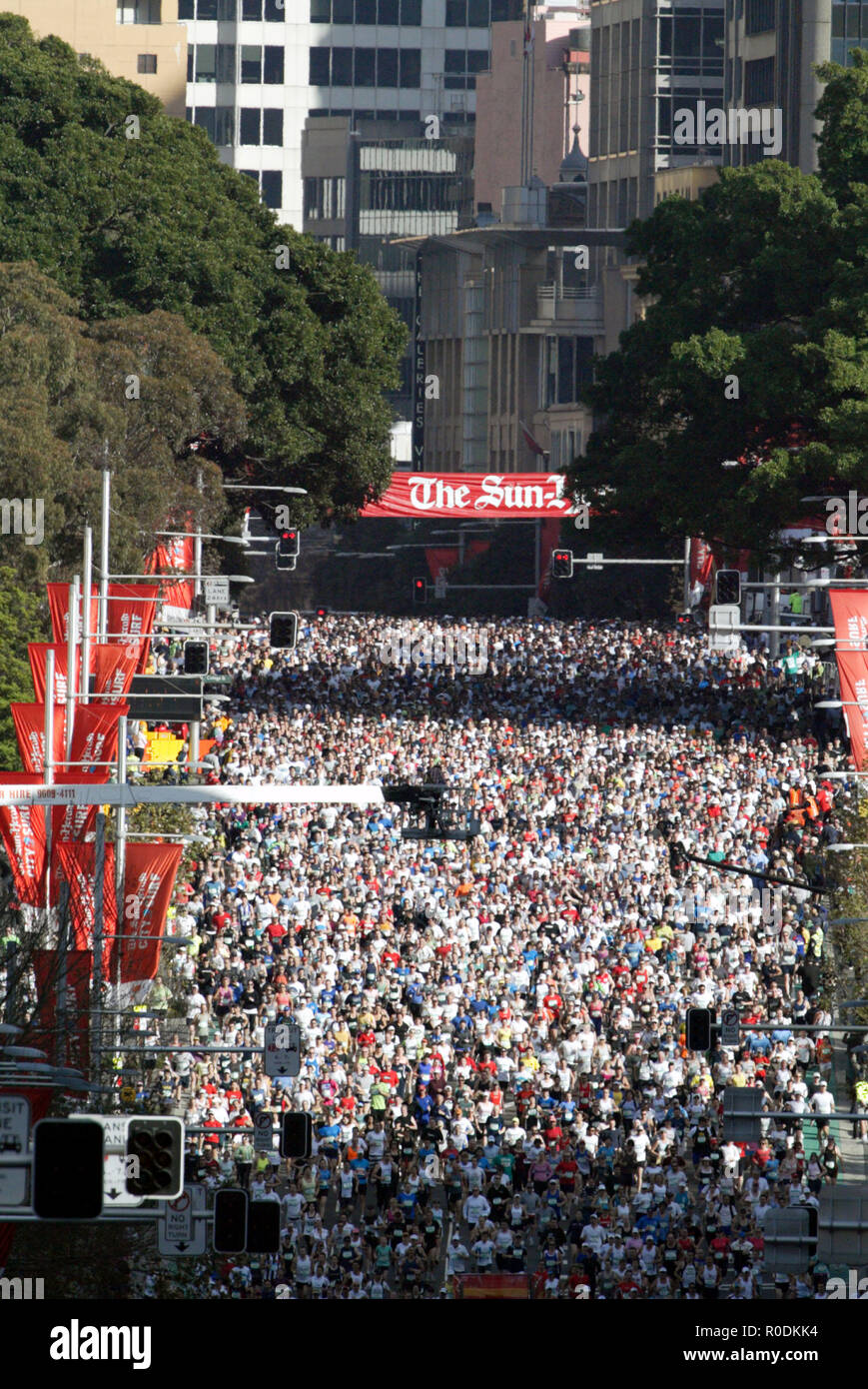 The 14-kilometre 'City2Surf' marathon, run from Hyde Park in the Sydney ...