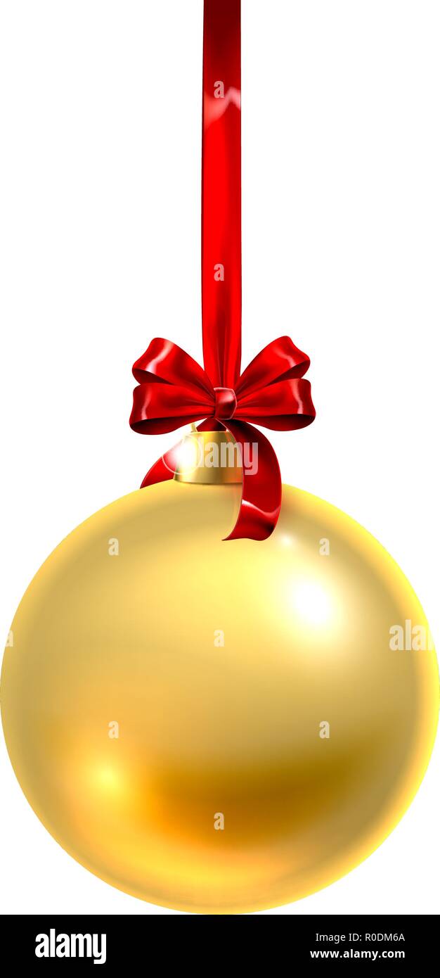 Red christmas ball shiny Stock Vector Images - Alamy