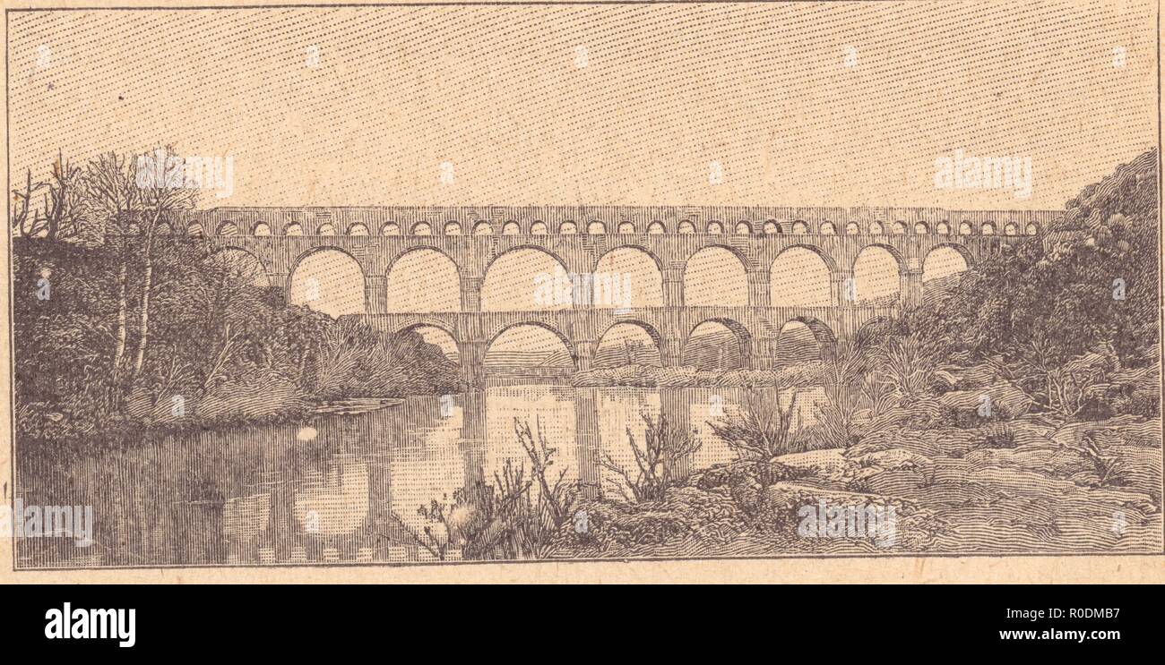 LE PONT DU GARD . AQUEDUC . 270 MÈTRES DE LONG . 49 METRES DE HAUT ...