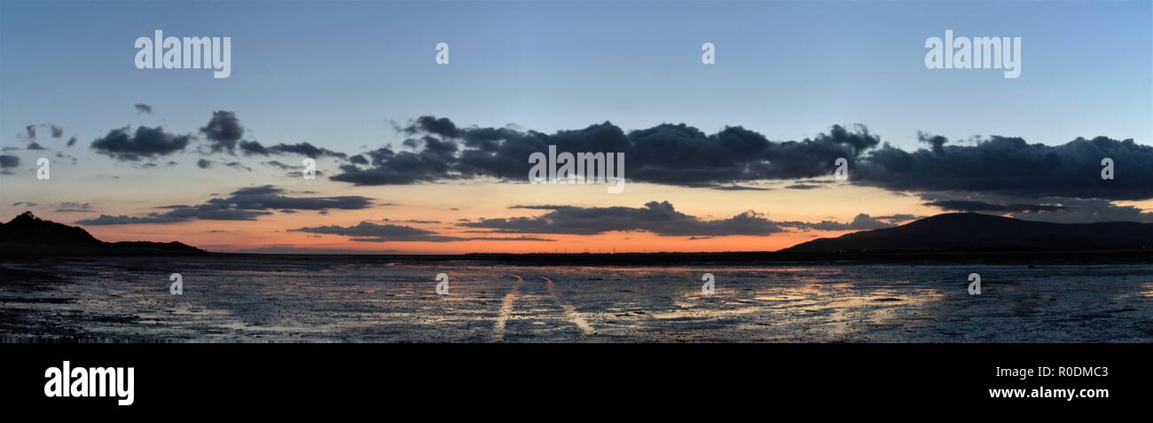 UK Sandscale Haws. Sunset from Roanhead Sandscale Haws nature reserve ...