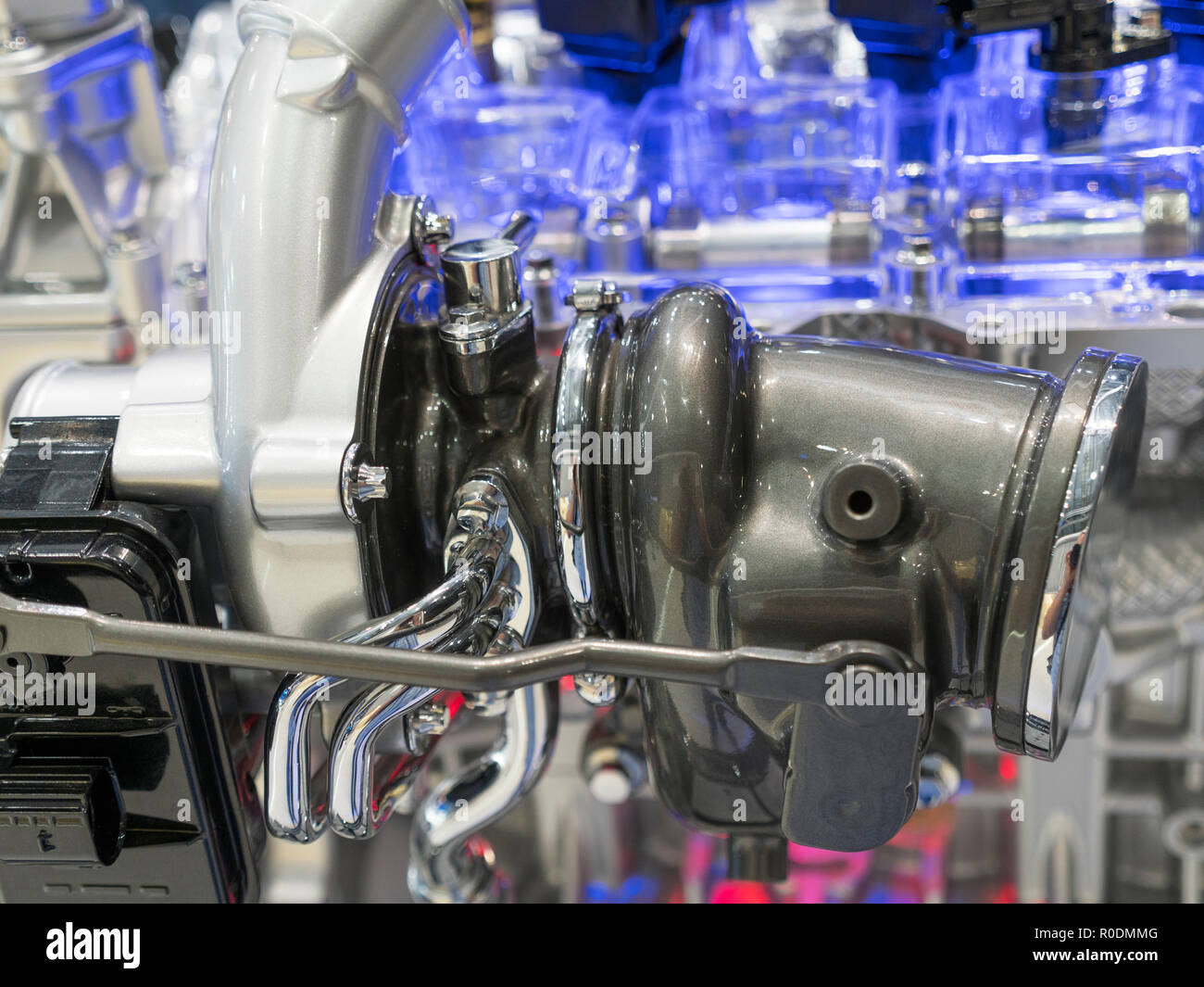 Close up detail of tuned car engine Stock Photo - Alamy