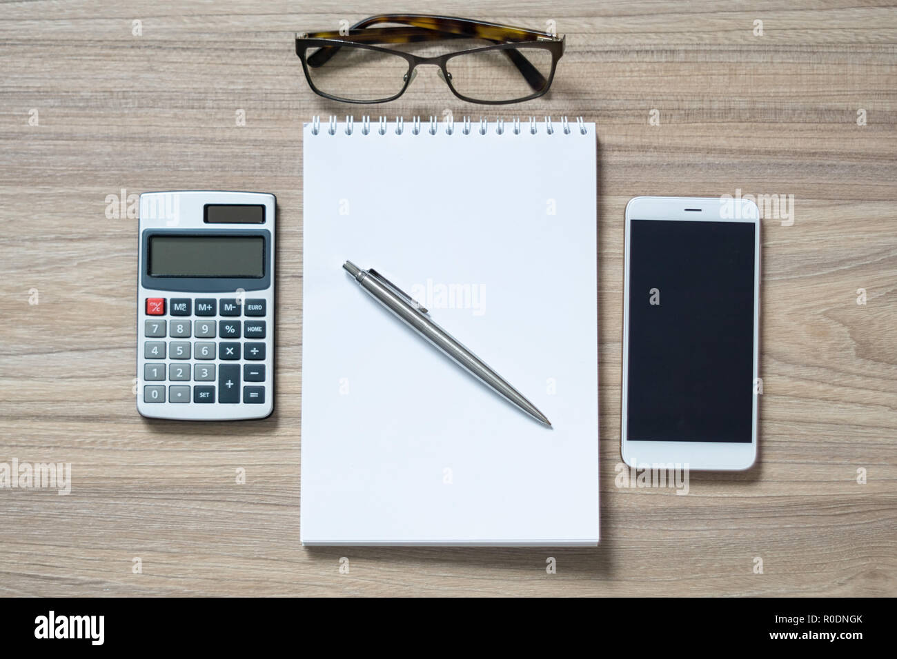 Notebook and calculator hi-res stock photography and images - Alamy