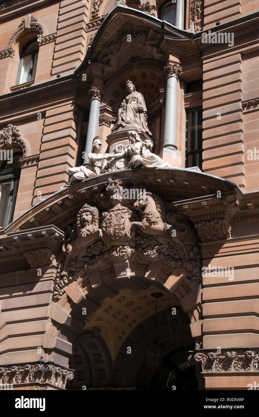 Sydney Australia, entrance to historic GPO building, built 1866-1874 ...