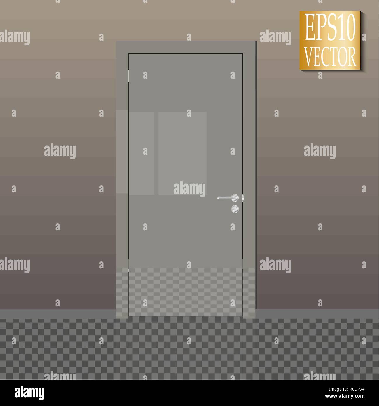 Vector White Closed Door with Frame Isolated on Background Stock Vector ...