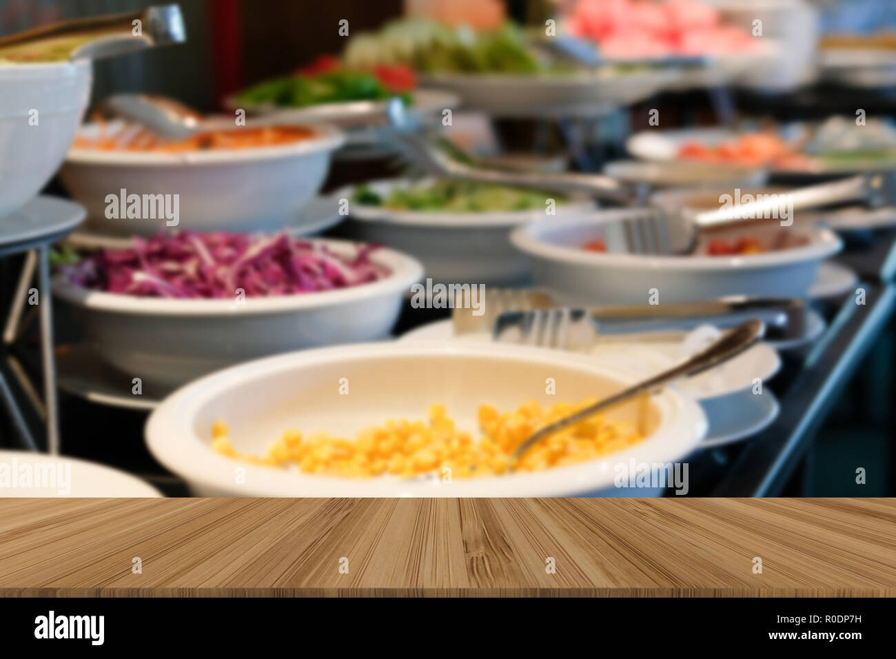 vegetable food buffet catering in restaurant hotel. eating dining in ...