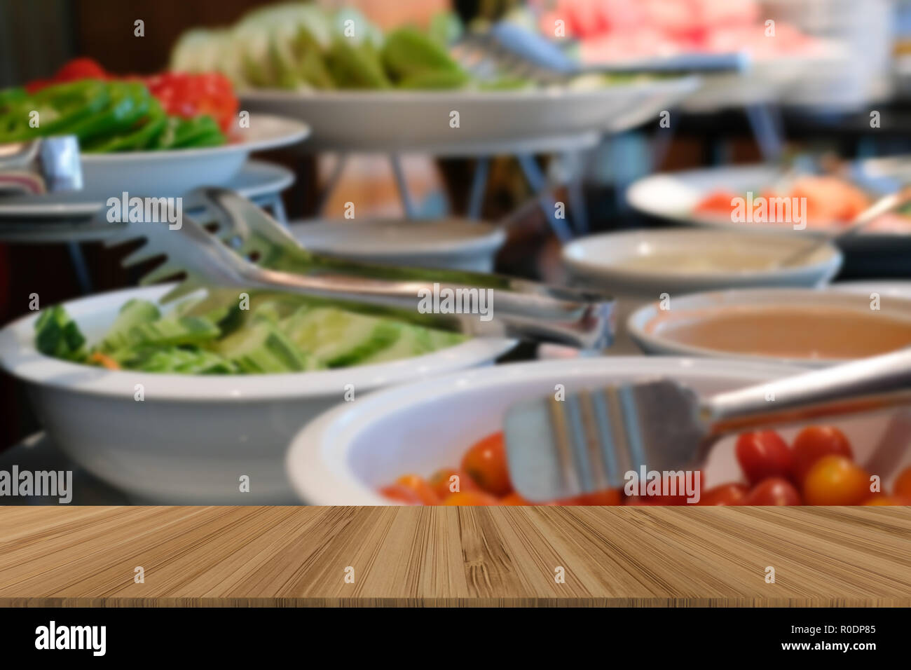 vegetable food buffet catering in restaurant hotel. eating dining in ...