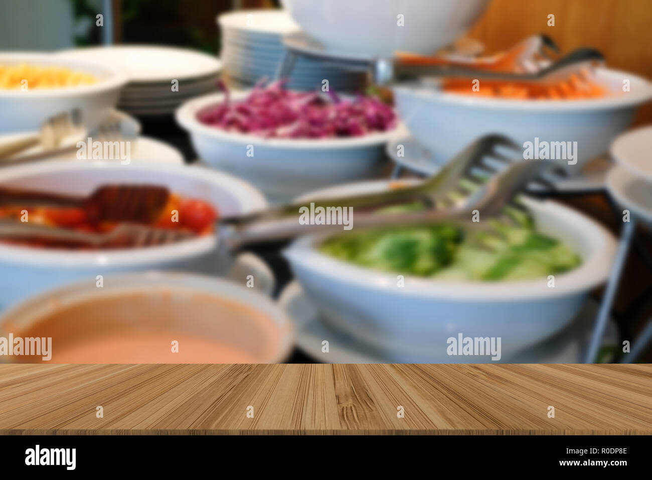 vegetable food buffet catering in restaurant hotel. eating dining in ...