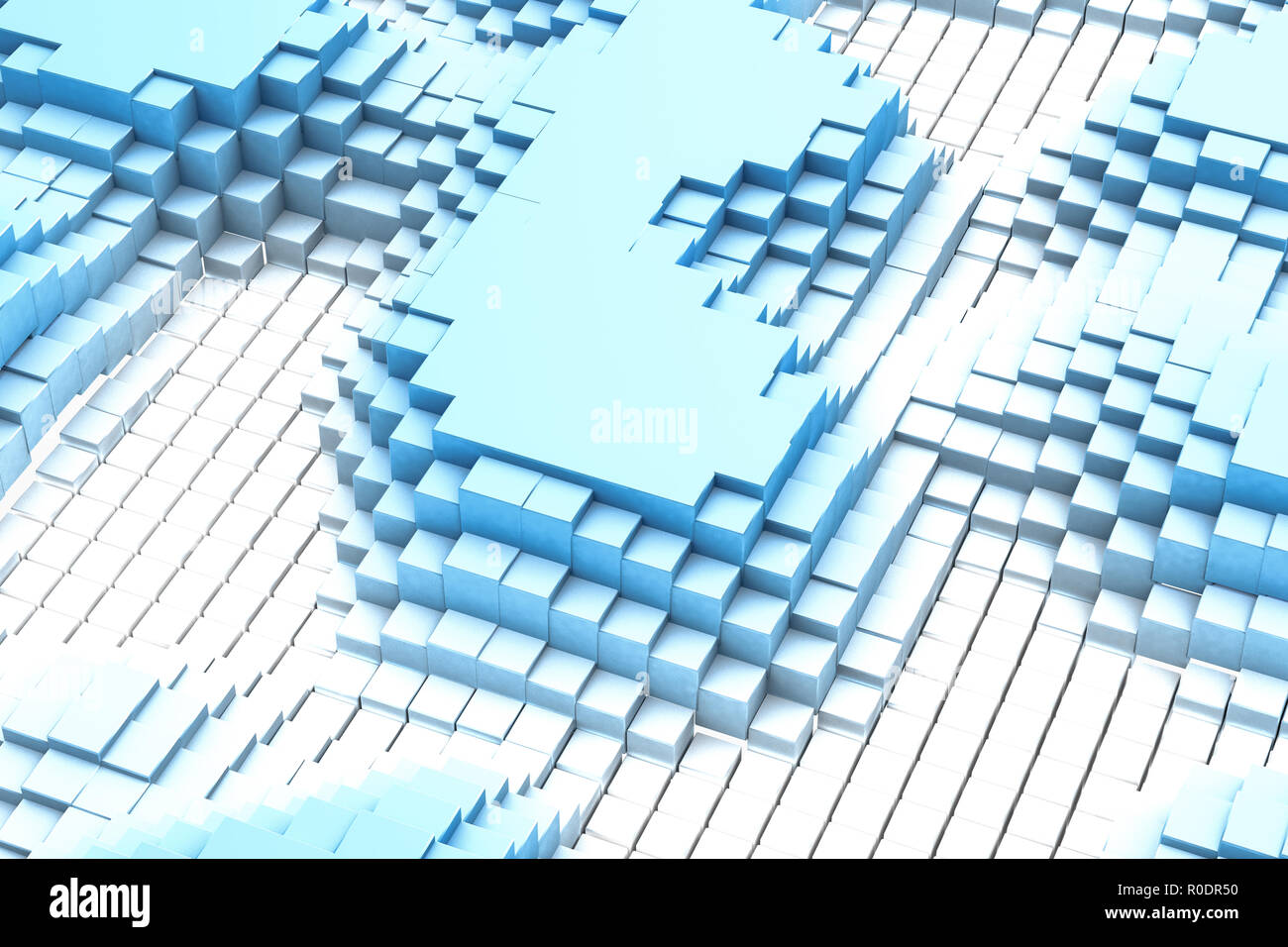 3d rendering, White boxes background Stock Photo - Alamy