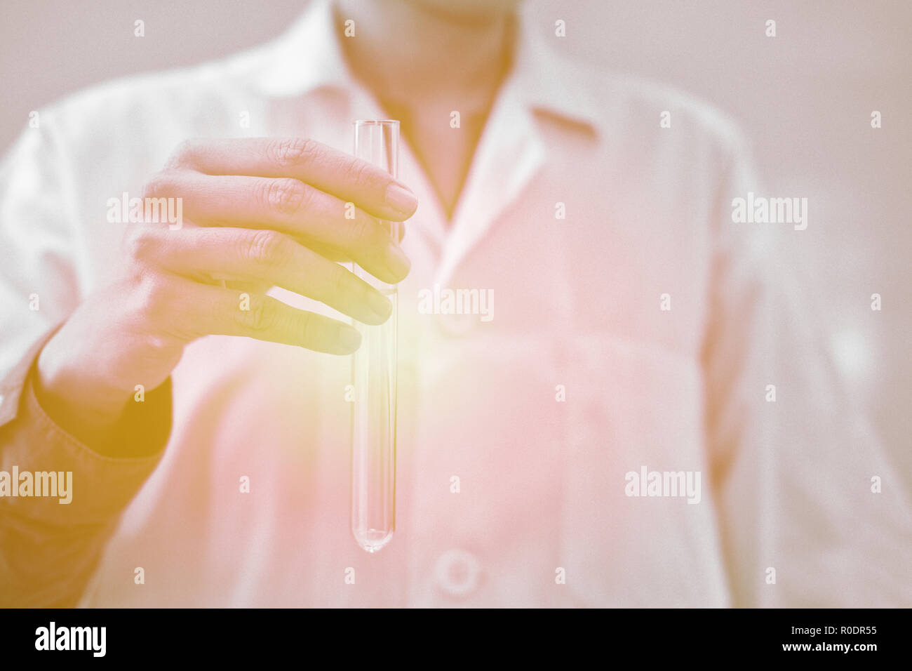 scientist working with test tube. researcher doing research ...