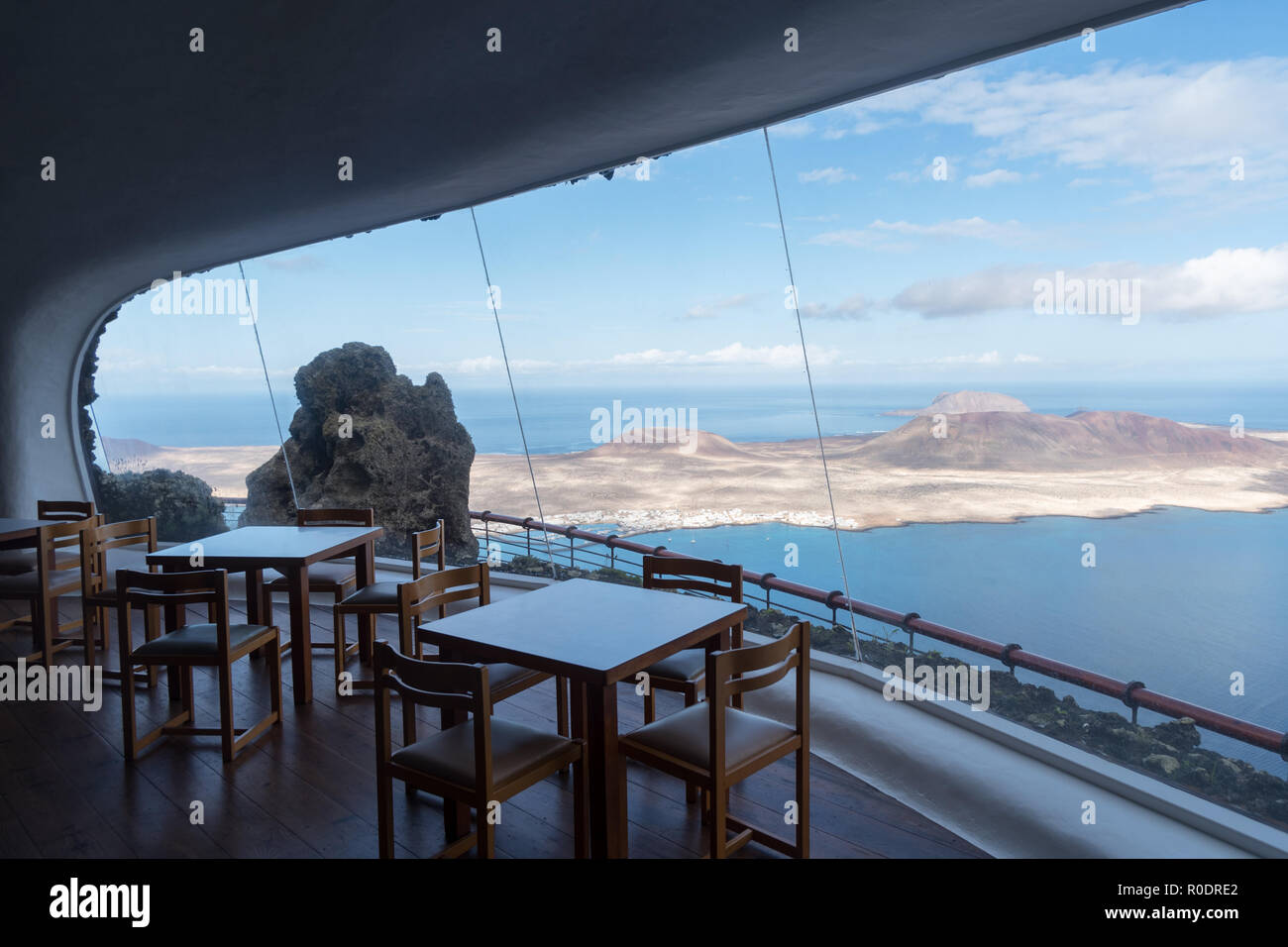 Inside the Mirador del Río viewpoint building Stock Photo - Alamy