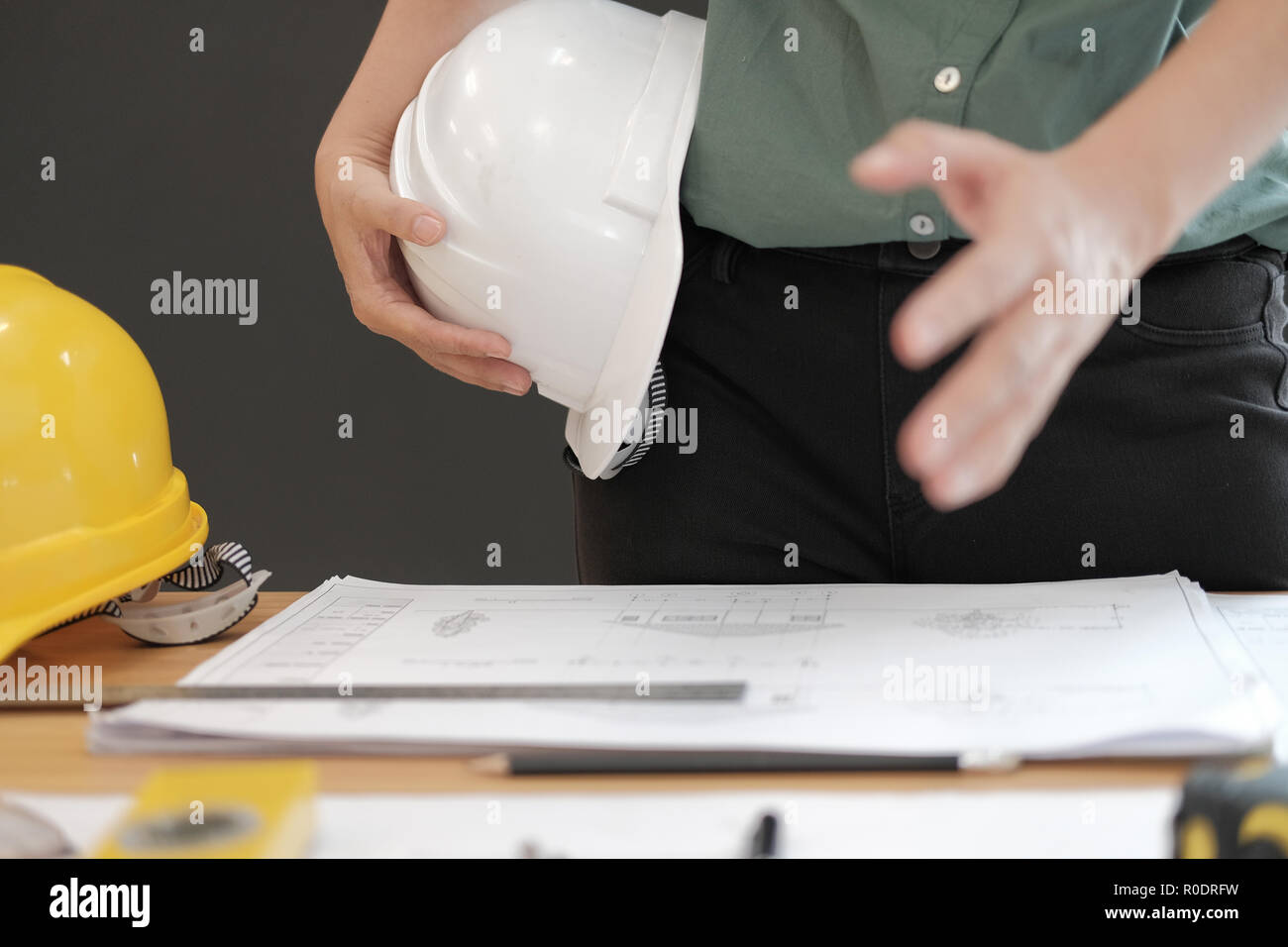 engineer offering handshake. architect ready to shake hand for building ...