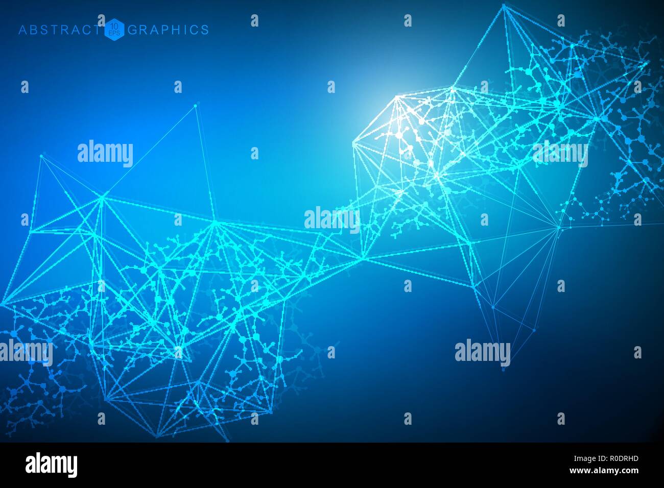 Big Data Visualization Background. Modern futuristic virtual abstract ...