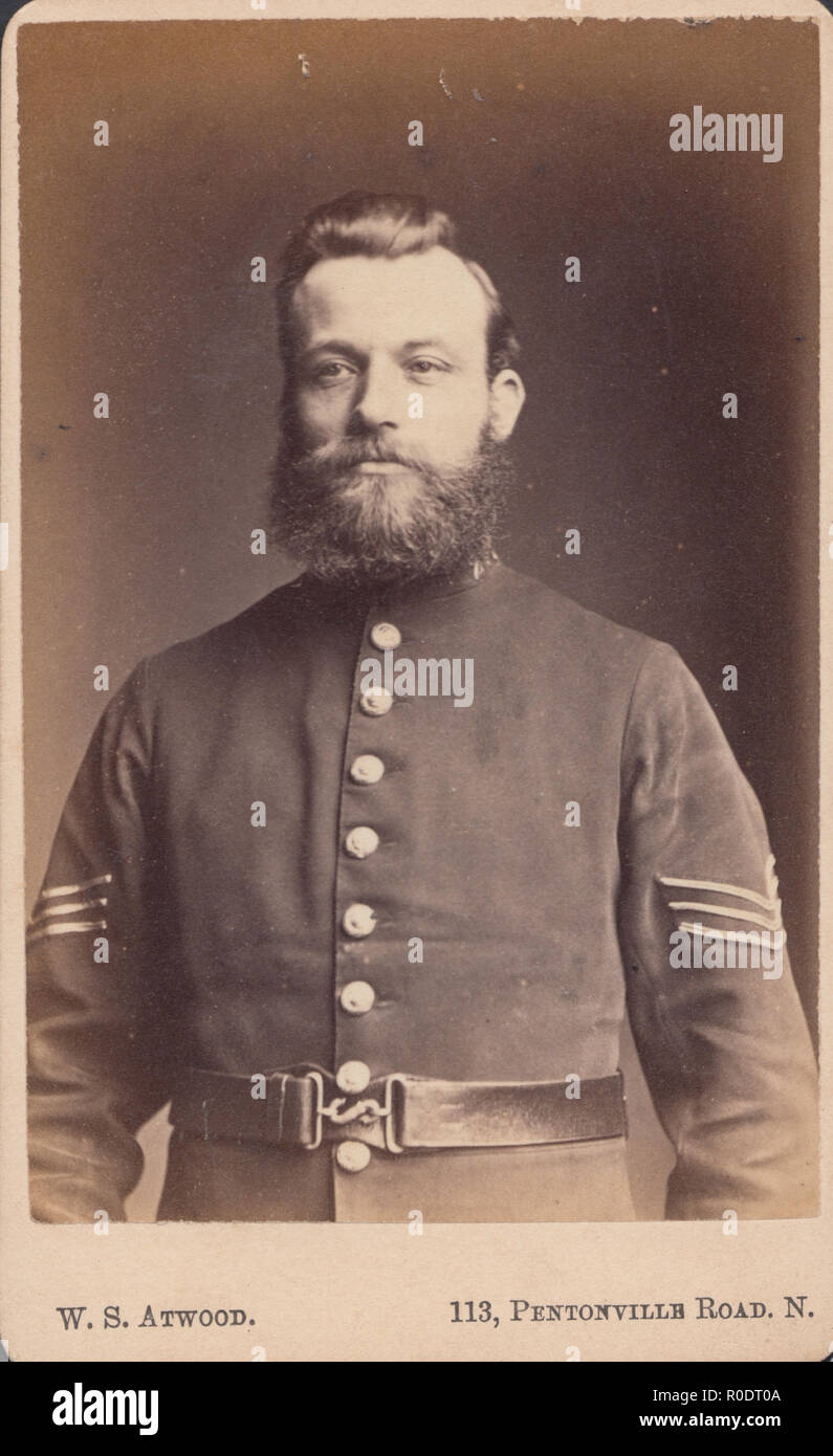 London CDV (Carte De Visite) of a Victorian Police Sergeant With an ...