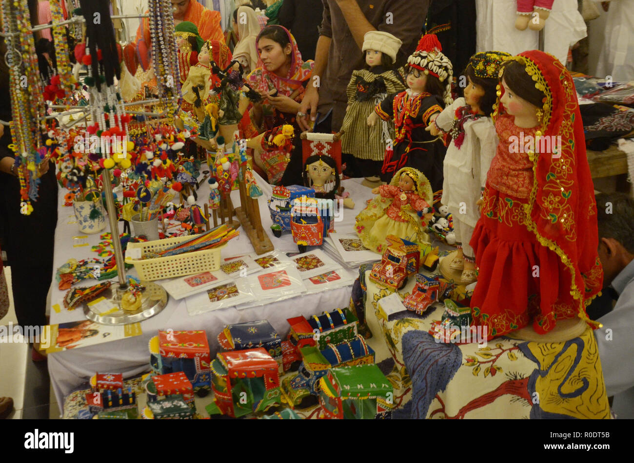Visitors taking interest on items displayed during (DAACHI) Arts and ...