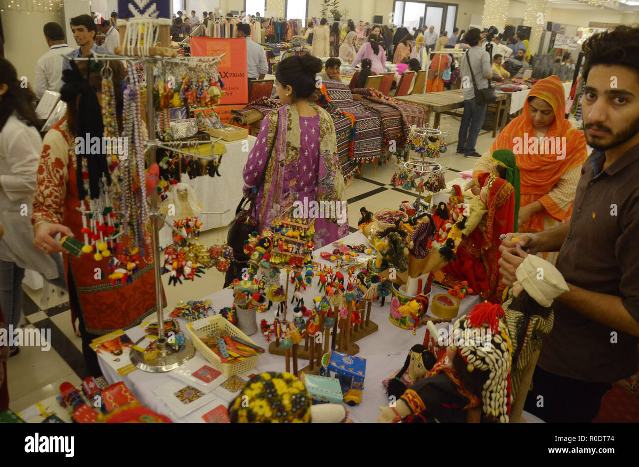 Visitors taking interest on items displayed during (DAACHI) Arts and ...