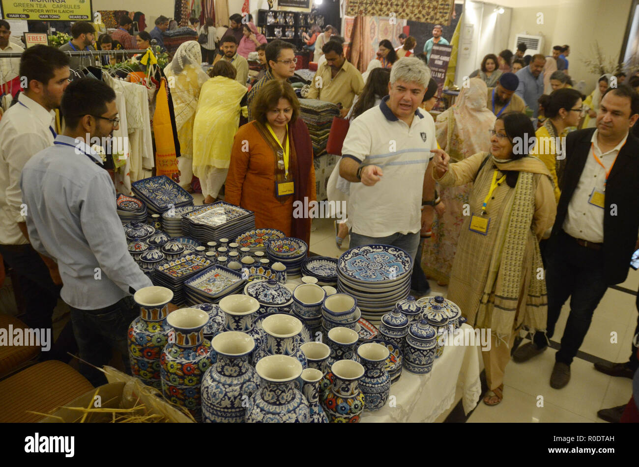 Visitors taking interest on items displayed during (DAACHI) Arts and ...