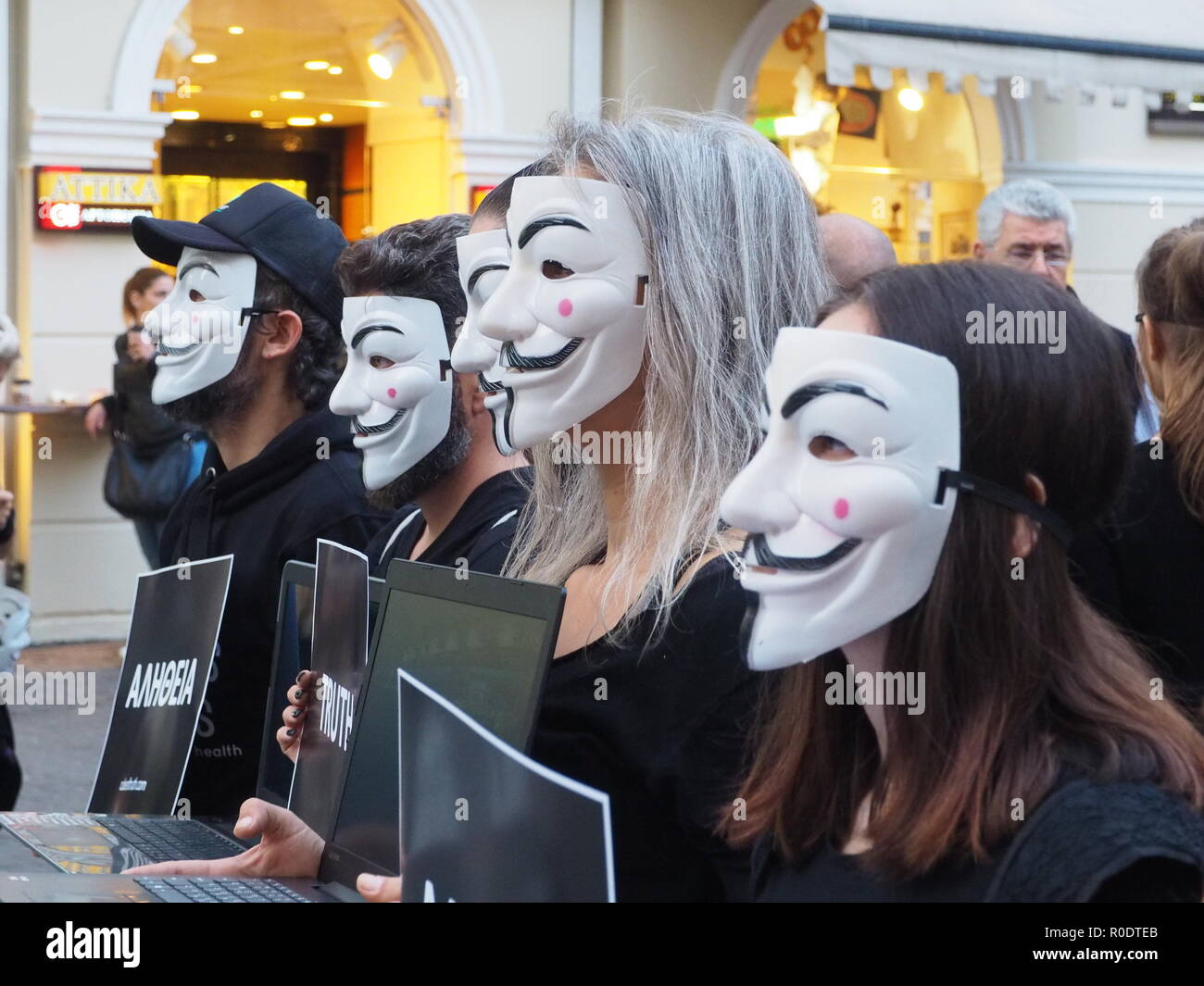 Athens, Greece. 03rd Nov, 2018. Animal Rights activist group Anonymous ...