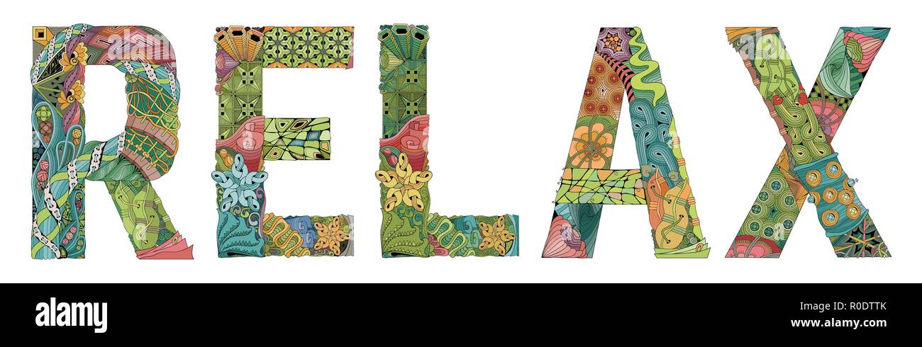 Relax Word Clipart