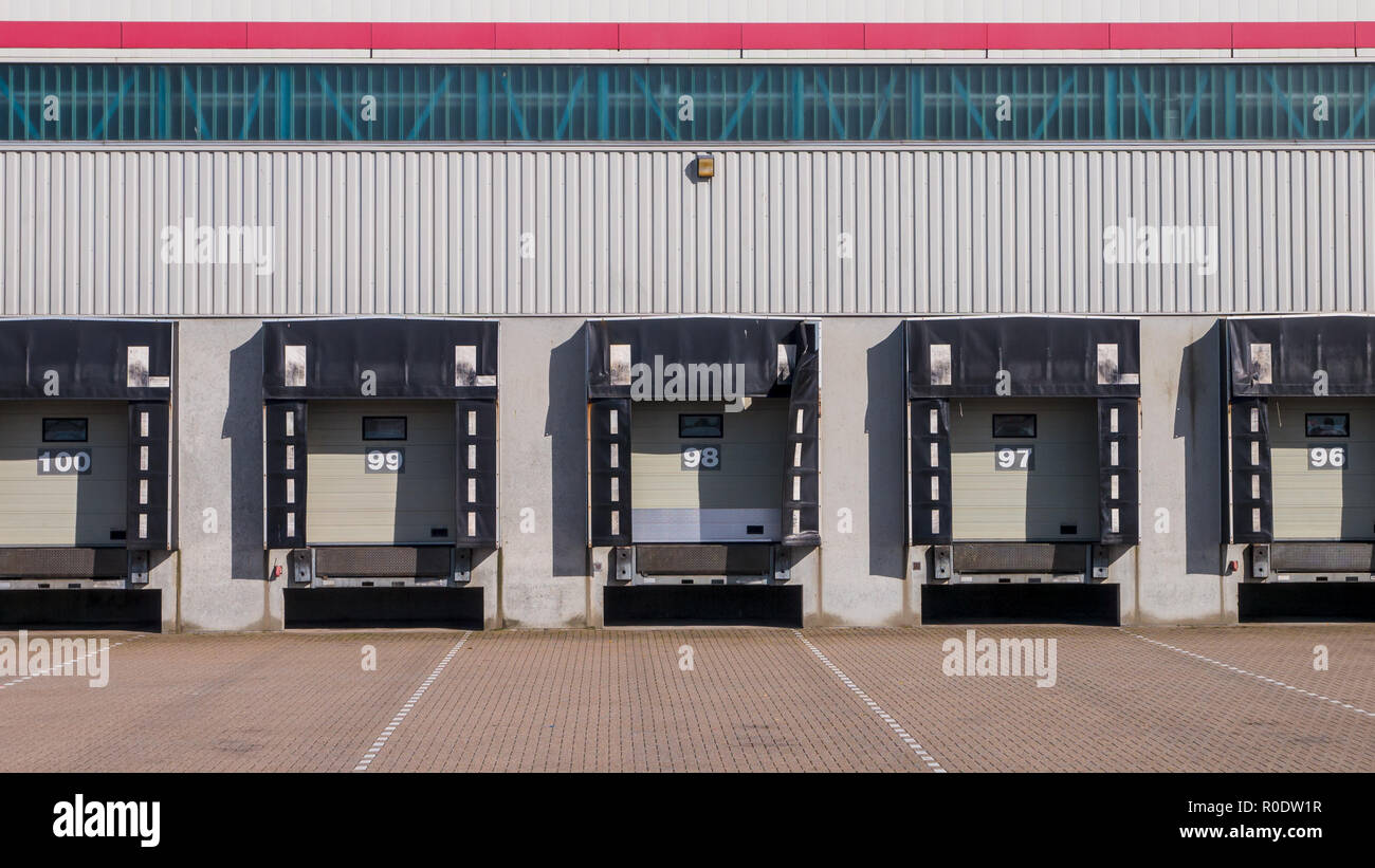 Empty Loading Dock Cargo Doors with numbers as a concept for Economic ...