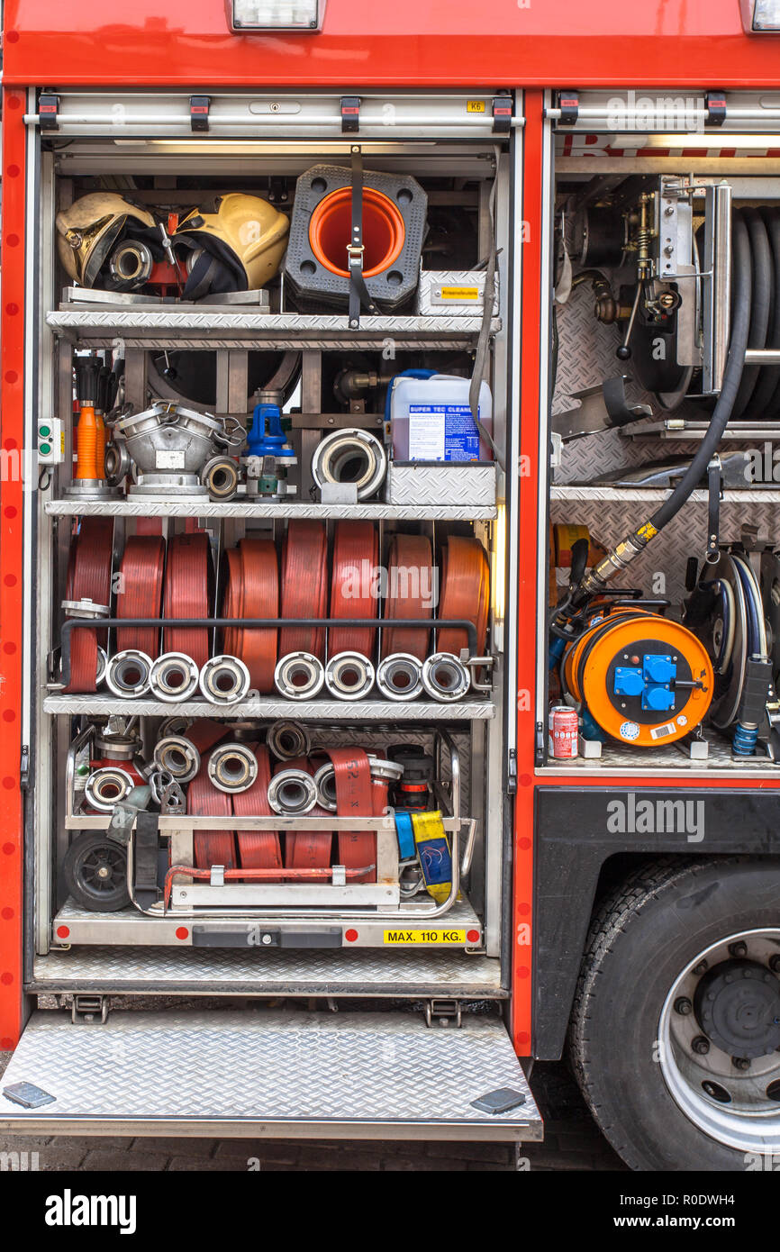 Vintage fire engine volunteer fireman hi-res stock photography and ...